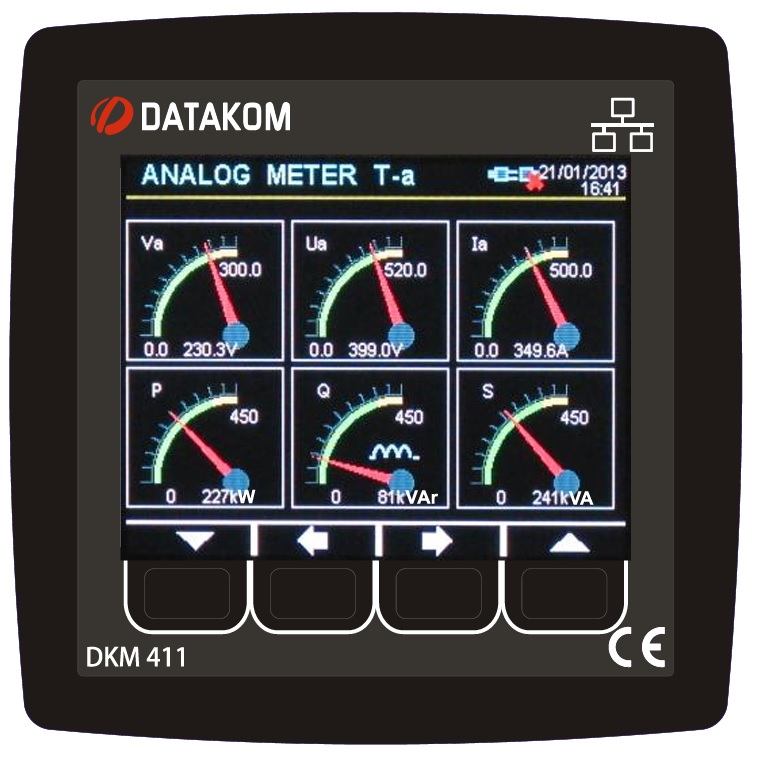 DKM-411-MK3 Network Analyzer 96x96mm. ATS, AMF, AVR, ECM, DKG ...