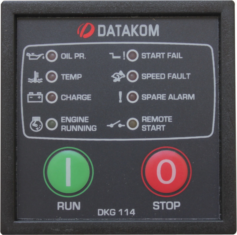 DATAKOM DKG-114 Manual and remote start generator control panel. ATS, AMF, AVR, ECM, DKG ...